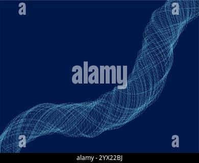 swirling abstract blue lines. Vector illustration Stock Vector Image ...