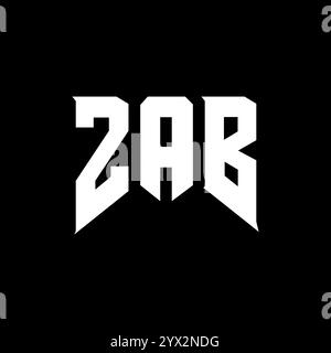 ZAB letter logo design for technology company. ZAB logo design black ...