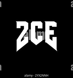 ZCE letter logo design for technology company. ZCE logo design black ...