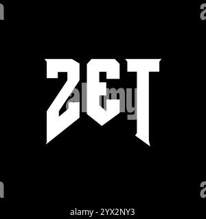 ZET letter logo design for technology company. ZET logo design black ...