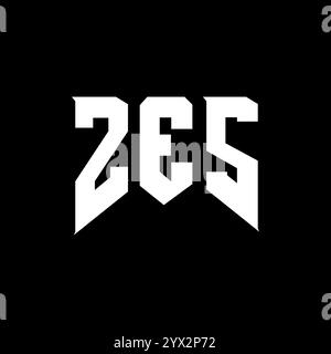 ZES letter logo design for technology company. ZES logo design black ...