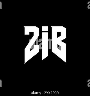 ZIB letter logo design for technology company. ZIB logo design black ...