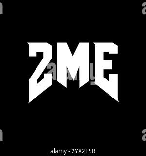 ZME letter logo design for technology company. ZME logo design black ...
