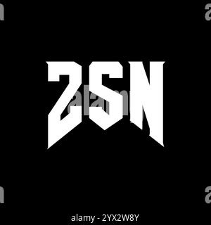 ZSN letter logo design for technology company. ZSN logo design black ...