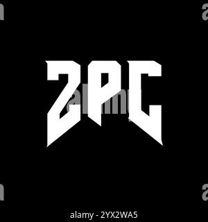 ZPC letter logo design for technology company. ZPC logo design black ...