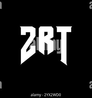 ZRT letter logo design for technology company. ZRT logo design black ...