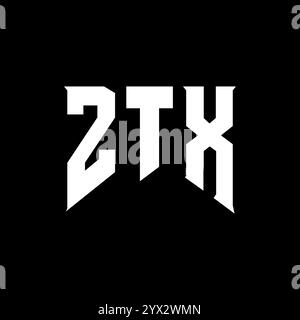 ZTX letter logo design for technology company. ZTX logo design black ...