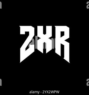 ZXR letter logo design for technology company. ZXR logo design black ...