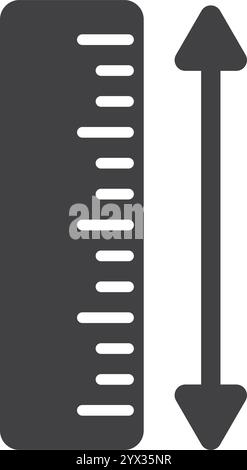 Metric measurement icon in flat style. Measure scale vector ...