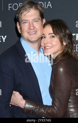 Bill Lawrence, left, and Christa Miller arrive at an FYC screening of ...