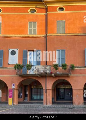 Busseto, Parma, Italy - November 23rd 2024 Panoramic view of piazza ...