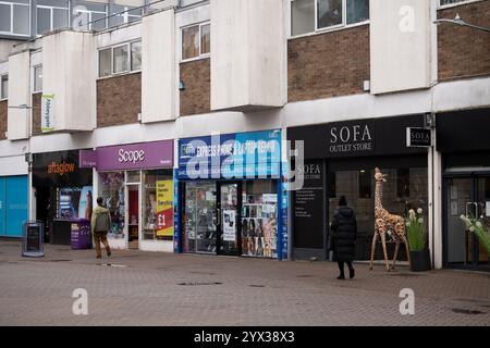 Nuneaton town centre in winter, Warwickshire, England, UK Stock Photo ...