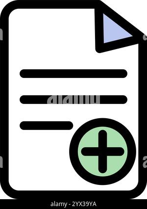 Document exam with a negative grade icon symbol - Exam grade Stock ...