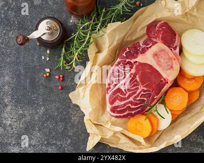 Meat with vegetables and spices, onions, red and green peppers, ginger ...