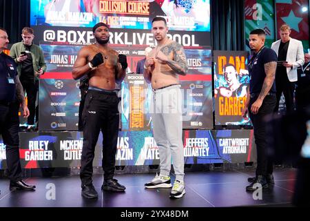 Viddal Riley during the weigh in at the Business Design Centre, London ...