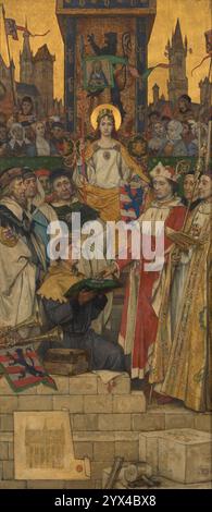 Louis of Male Laying the Foundation Stone of the Town Hall (1893) by ...