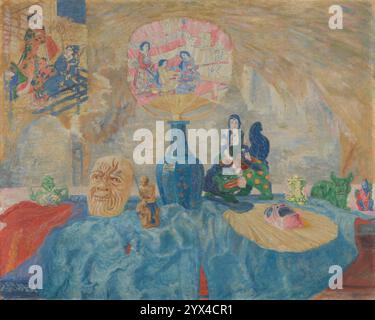 'Still Life with chinoiserie',James Ensor painting, Royal Museum of Fine Arts, Antwerp, Belgium ...