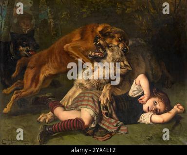 Help in Time 1872 by Charles Verlat Stock Photo - Alamy
