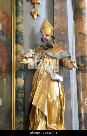 Saint Augustine of Hippo, statue on the Altar of the Coronation of the ...