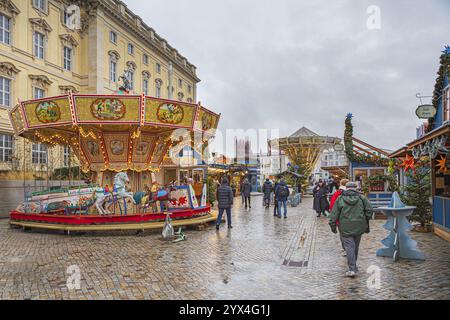 Christmas market at Belin Palace in Berlin, Germany, Europe Stock Photo ...
