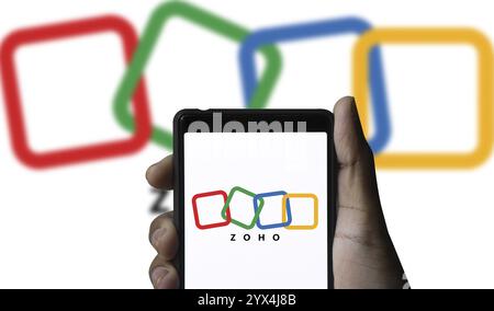 ZOHO Logo on Smartphone Screen Stock Photo - Alamy