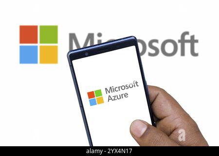 Microsoft Azure logo on smartphone Stock Photo - Alamy