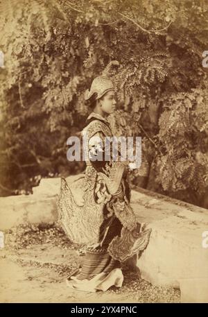 Burmese Princess, about 1885. Full length portrait of a Burmese woman ...