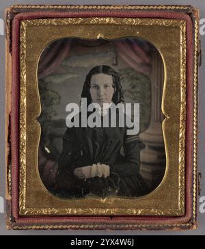 Portrait of a Seated Young woman with Brooch. Albin Yeaw (American ...