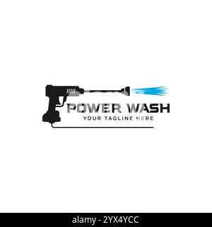Pressure washing gun logo template. Cleaning vector design. Tools ...
