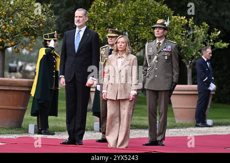 Italy's Prime Minister Giorgia Meloni, right, at the European leaders ...