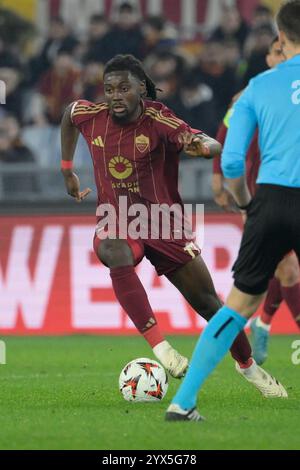 Manu Kone of AS Roma seen in action during Serie A 2024/25 football ...