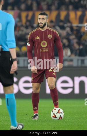 Mario Hermoso of A.S. Roma seen in action during the Serie A Enilive ...