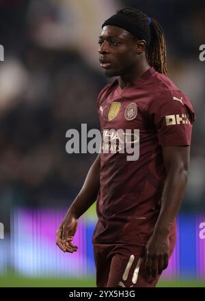 Jeremy Doku of Manchester City looks for options during the Manchester ...