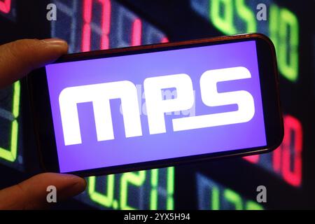 In this photo illustration the Monolithic Power Systems logo seen ...