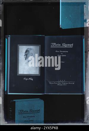 First edition of the book Mein Kampf from 1925 - a historically ...