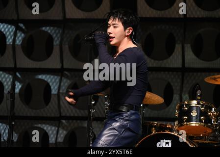 South Korean singer Wonho (Lee Ho-seok) visits the Empire State ...