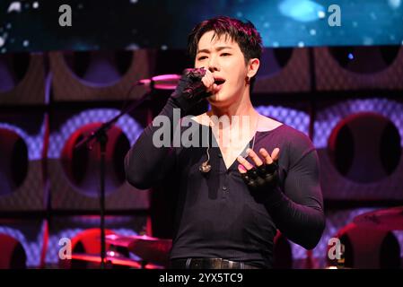 South Korean singer Wonho (Lee Ho-seok) visits the Empire State ...