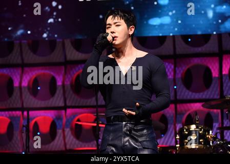 South Korean singer Wonho (Lee Ho-seok) visits the Empire State ...