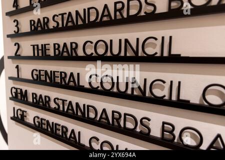Entrance to the General Council of the Bar and the Bar Standards Board ...
