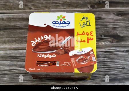 Cairo, Egypt, December 8 2024: Juhayna chocolate pudding, Juhayna Food ...