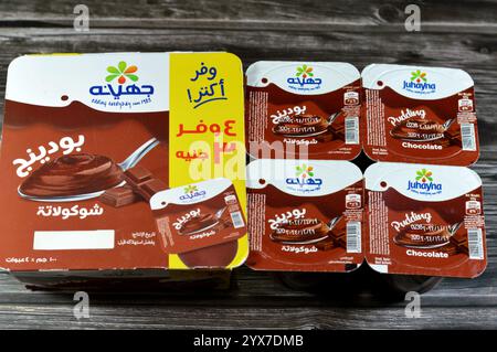 Cairo, Egypt, December 8 2024: Juhayna chocolate pudding, Juhayna Food ...