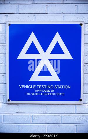 MOT Testing symbol or Vehicle Testing Station Logo on garage MOT ...