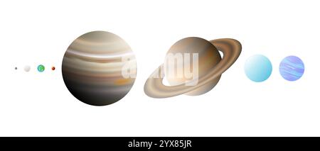 Realistic Proportions or Size of the Planets of the Solar System ...