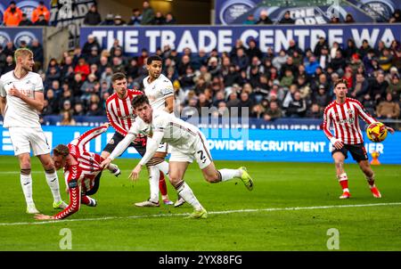 Sunderland's Daniel Ballard scores their side's first goal of the game ...