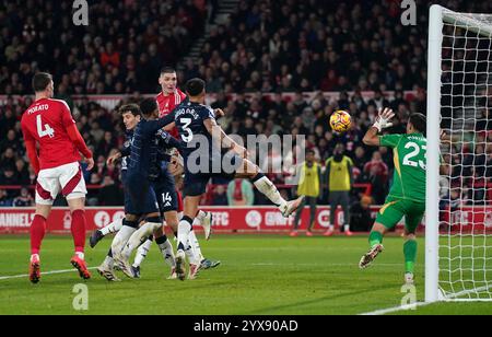 Nikola Milenkovic of Nottingham Forest scores to make it 4-2 during the ...
