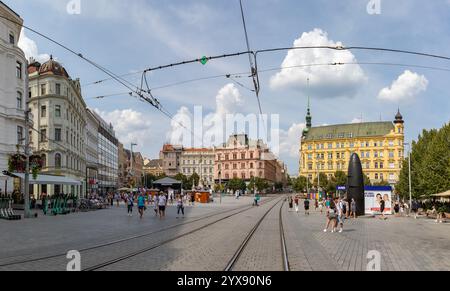 Square in the old town of Brno, Czech Republic Stock Photo - Alamy