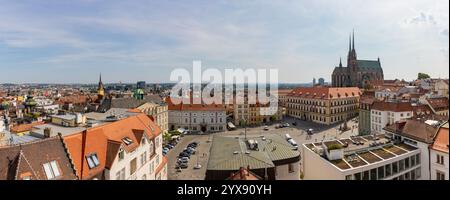 A picture of the Cabbage Market Square of Brno, with the Cathedral of ...