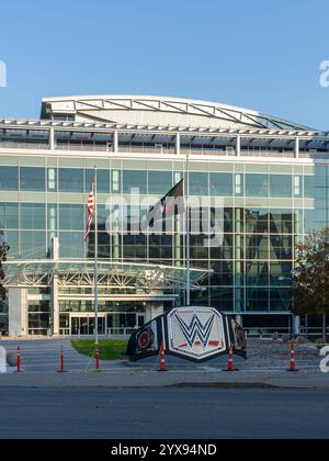 The office building of WWE on Washington Boulevard in Stamford ...
