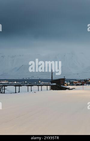 Above ground pipes in Longyearbyen, Svalbard, Norway Stock Photo - Alamy