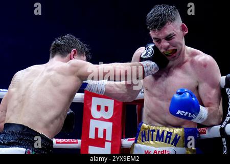 Lee Cutler (left) in action Sam Eggington (right) during the WBC International Silver Super ...